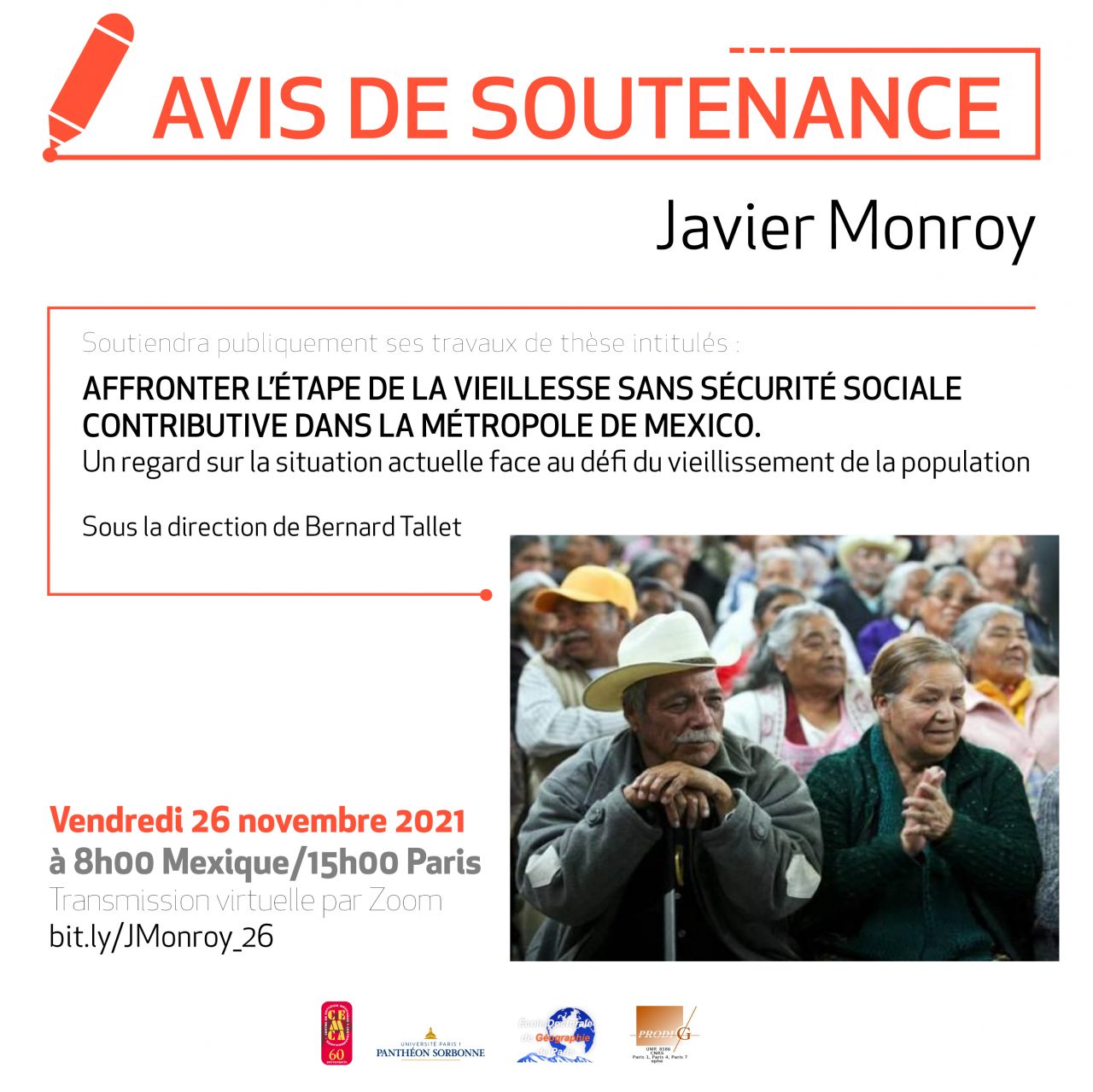 Avis de soutenance | Javier Monroy - Centro de Estudios Mexicanos y ...